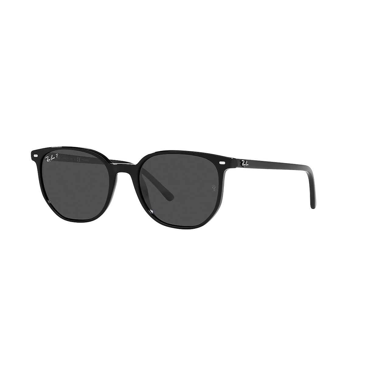 Ray-Ban RB2197 Elliot Square Sunglasses, Black/Polarized Black, 52 mm
