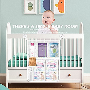 Yihoon Bath Toy Organizer Shower Caddy - for Bathroom Baby Toy Storage Quick Dry Bathtub Mesh Net + 4 Soap Pockets with Suction Hooks