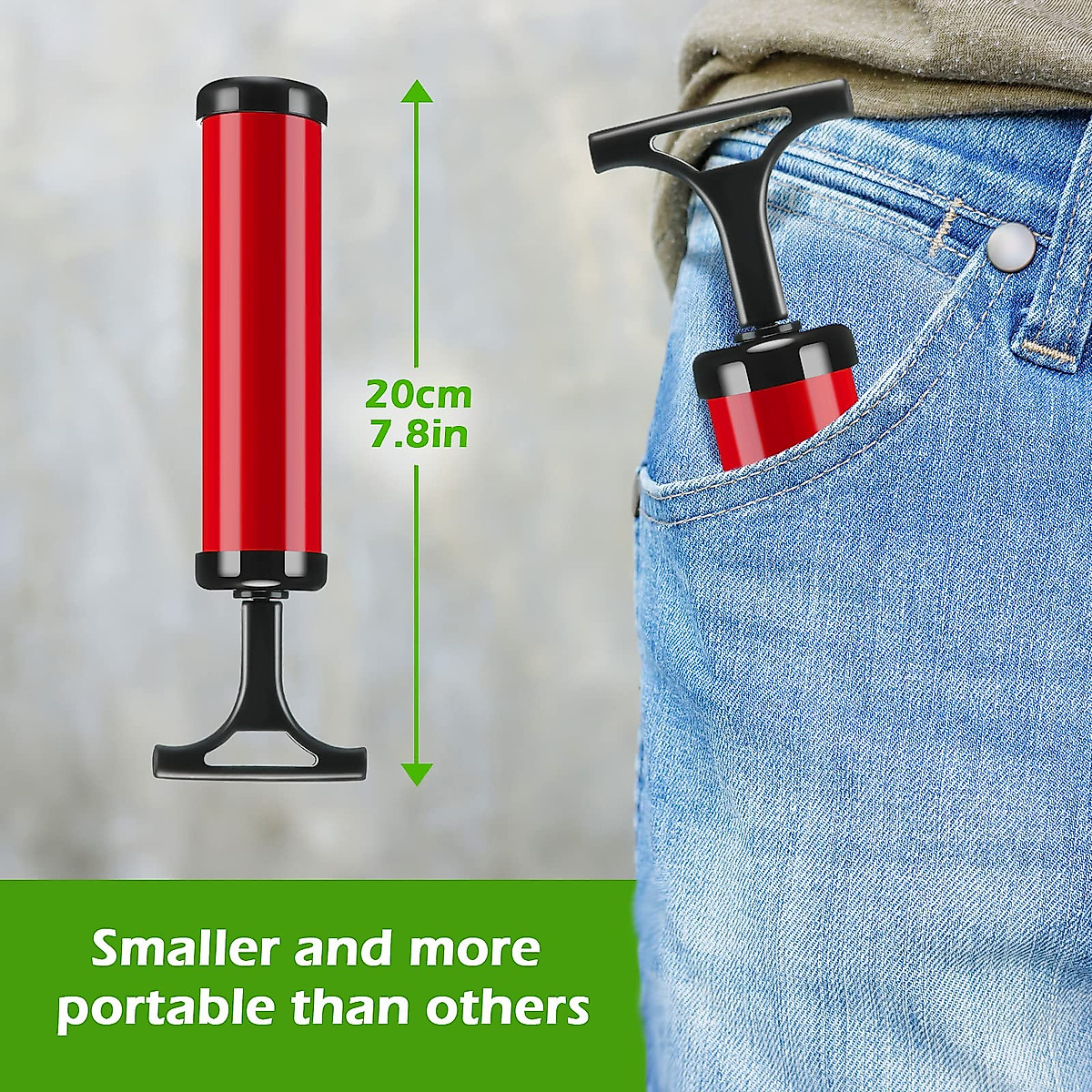 Chumia 8 Sets Ball Pumps Air Pump Bulk for Balls with Needle, Nozzle, Extension Hose Sports Ball Tool for Soccer Basketball Football Volleyball (Blue, Red)