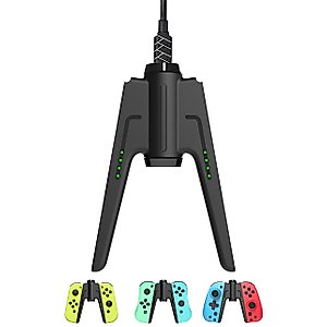 KINVOCA Grip for Nintendo Switch, Charging Grip, Universal Controller Holder for Switch Controller and 3rd Party Controller