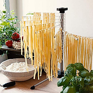 Pasta Drying Rack, Folding Spaghetti Dryer Stand Collapsible Noodle Hanging Holder with 16 Bar for Home Household Kitchen Homemade Noodles