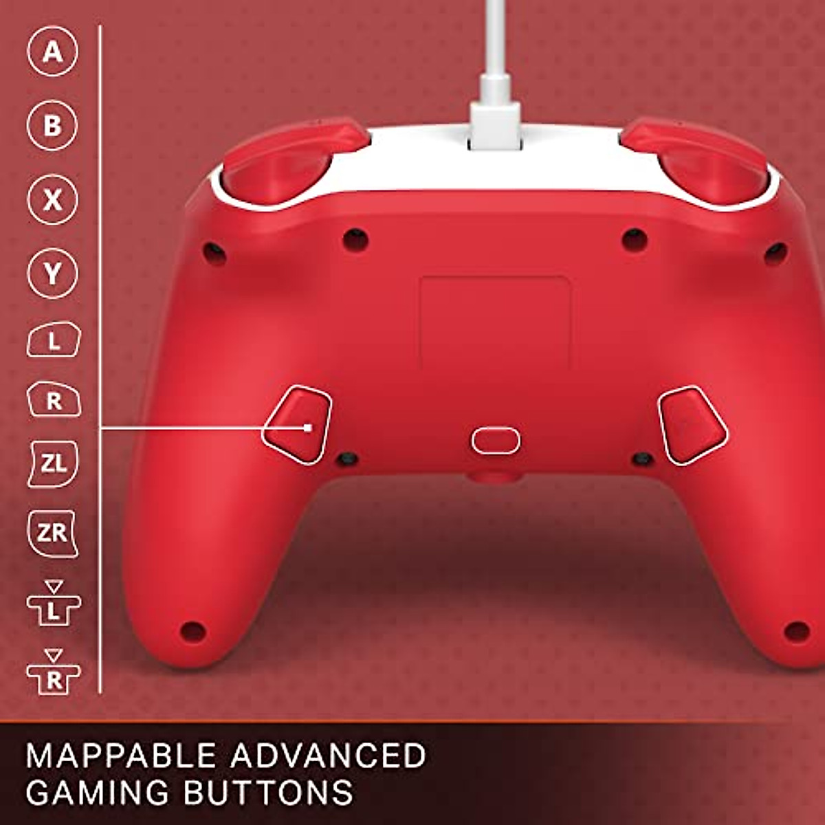 PowerA Enhanced Wired Controller for Nintendo Switch - Mario White