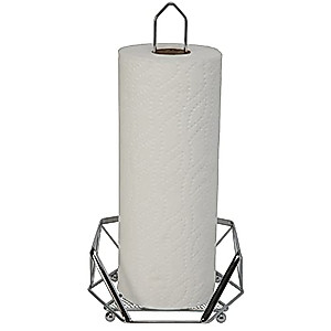 Kitchen Details Chrome Geode Paper Towel Holder | Countertop | Free Standing | Holds 1 Large Roll | Rust Resistant | Decorative