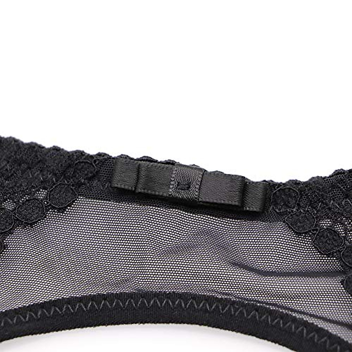 Sexy Lace Suspender Garter Belt for Thigh High Stockings (N019DD-Black-M)