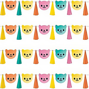 Unique Multicolor Paper Fringe Garland Banner (Pack Of 1) - 7ft - Adorable Gabby's Dollhouse Design, Perfect Decoration For Birthday Parties, Themed Events, & Celebrations