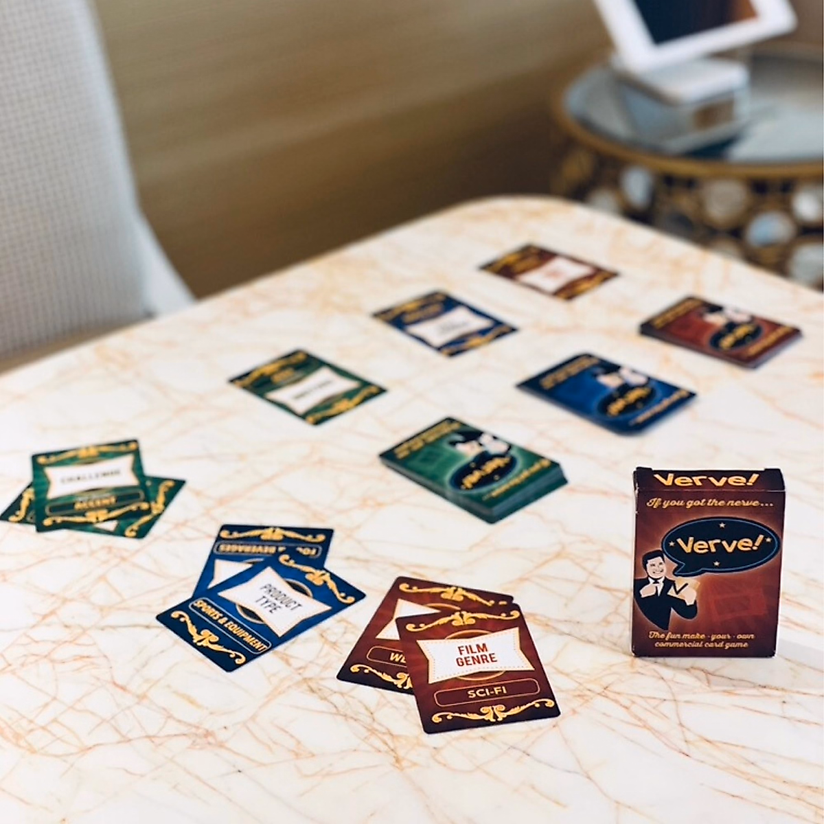 Board Breakers Verve Game – Fun Family Card Games - Entertain Friends Acting - Create Video Content - Party Night Group Activity - Travel Size Tabletop Entertainment Gift - Ages 6+