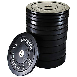 BalanceFrom Fitness 260 Lbs Olympic Weight Set, High-Density Rubber Olympic Weight Plates, Bumper Plates Set for Home Gym with Stainless Steel Hub