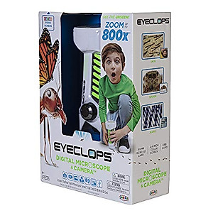 EyeClops Digital Microscope & Camera with built in color screen -800X Zoom- Wireless - Use indoors & outdoors- Take pictures & video - Download to Windows PC & Mac – STEM