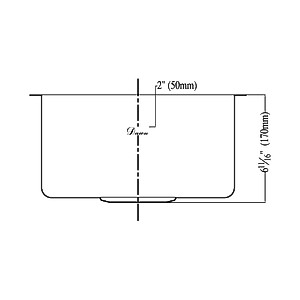 Dawn BS121307 Undermount Single Bowl Bar Sink, Polished Satin