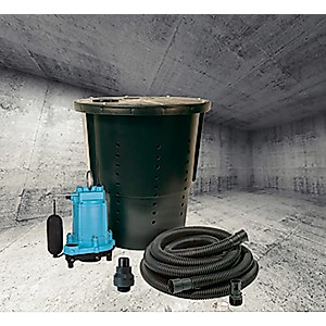 Little Giant CS-SS 115-Volt, 1/3 HP, 3000 GPH Pre-Packaged Automatic Crawl Space Sump System with 20-Ft. Cord, Blue/Black, 14940655