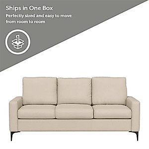 Hillsdale Furniture Matthew Fabric Upholstered Sofa Oatmeal Beige