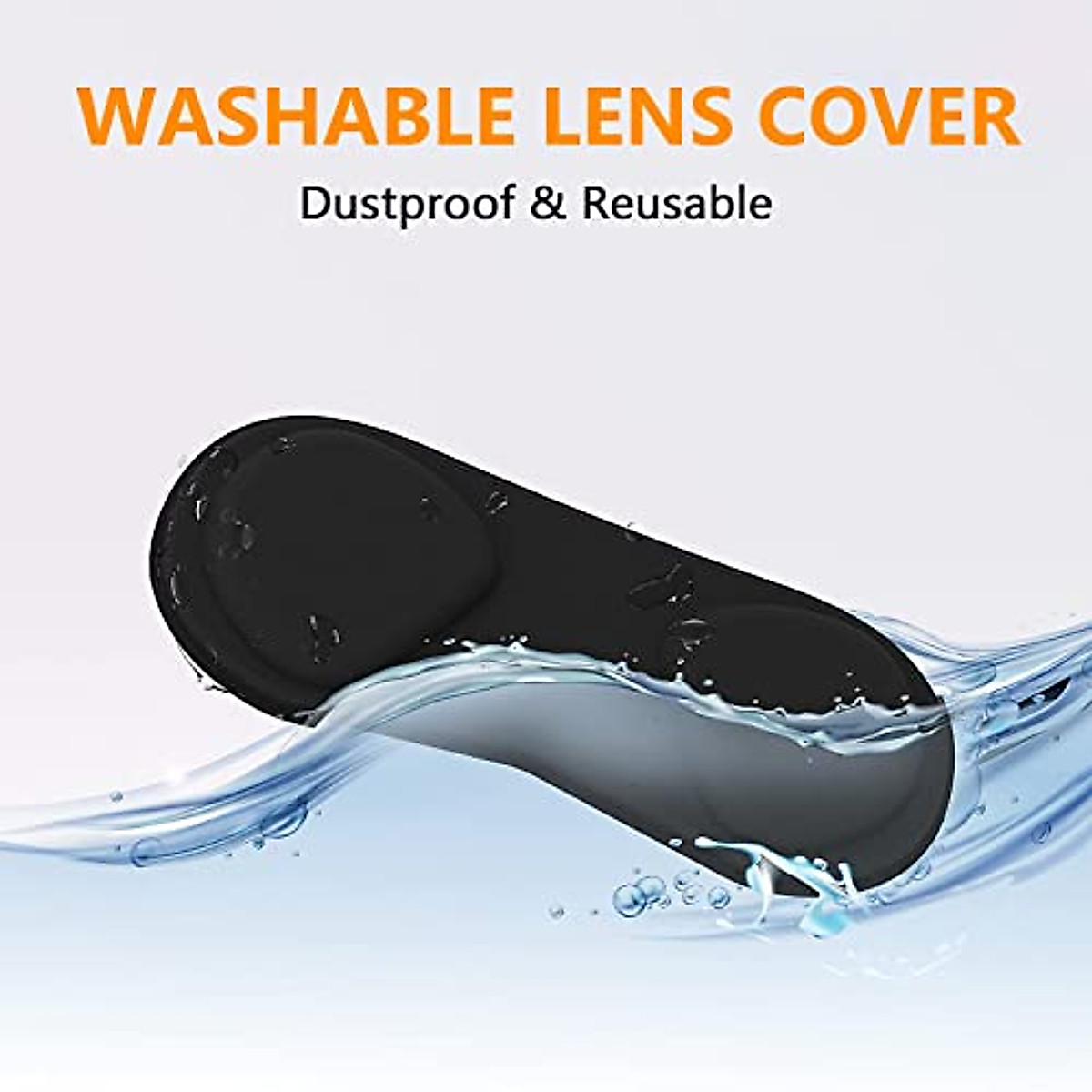 VR Eye Mask Cover Breathable Sweat Band for Enhanced Comfort in VR Workouts, 3PCS Sweat Guard &1PCS Lens Cover Compatible with Oculus Quest 2,HTC Vive,PS, Gear