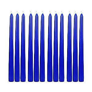 Zest Candle 12-Piece Taper Candles, 10-Inch, Blue
