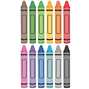 DECOWALL DW-1907 Colourful Crayons Kids Fabric Wall Stickers Wall Decals Peel and Stick Removable Wall Stickers for Kids Nursery Bedroom Living Room décor