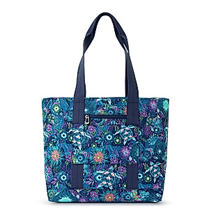 Sakroots Fairfax Tote in EcoTwill, Double Shoulder Straps, Royal Blue Seascape