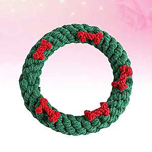 ULTECHNOVO Puppy Toys pet Teething Rings Puppy Training Toy Dog chew Rope Puppy Puzzle Toys Educational Toys Pet Donuts Toys Pet Woven Rope Toy Christmas pet Dog chew Rings The Dog Toy Set