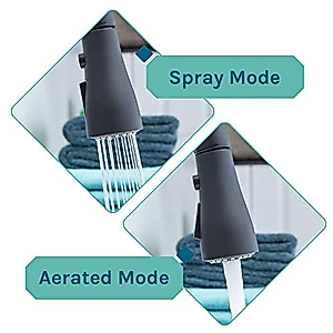 Black Space Saver Utility Sink by JS Jackson Supplies, Freestanding Tehila Space Saving Laundry Tub, Black Pull-Down Faucet, Soap Dispenser