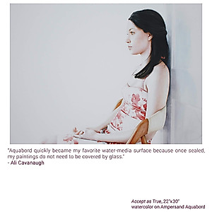 Ampersand Art Supply Watercolor Painting Panel: Museum Series Aquabord, 1/8 Inch Flat Profile, 5" x 7" - Pack of 3