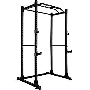Power Cage, Squat Rack Workout Station 1200lb Capacity with 2 Extra J-Hooks for Weightlifting, Strength Training, Home Gym - 1020160-161_Intexca
