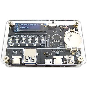 Bit Trade One USB Cable Checker2 [Assembled] Supported USB MiniB/microB/TypeC Cables/USB Digital Tester/USB c Cable Tester/USB Cable Tester Tool / H0.5xW3.5xD2.1 inch ADUSBCIM