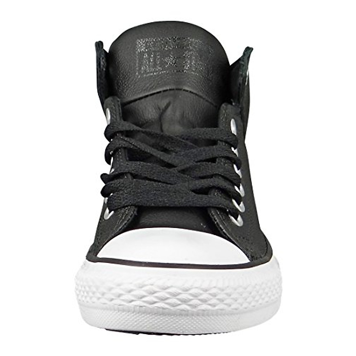 Converse Women and Men Street Leather High Top Sneaker, Black/Black/White, US 11W 9M