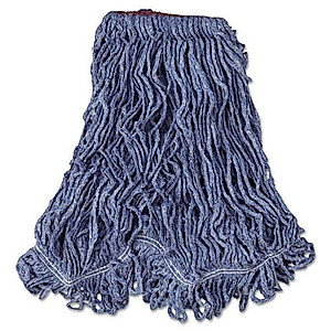Rubbermaid Commercial FGD21306BL00 Super Stitch Blend Large Cotton/Synthetic Mop Head - Blue (6/Carton)