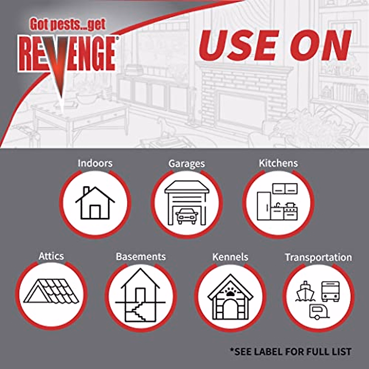 Bonide 4613 Fogger, Revenge Total Release, Pack of 3 6 oz Ready-to-Use Cans, Long Lasting Formula Kills Fleas