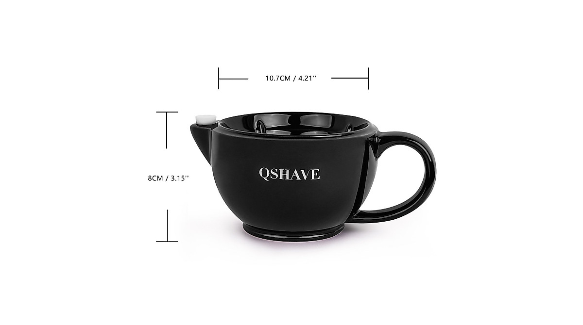 QSHAVE Shaving Scuttle Mug - Keep Your Lather Warm
