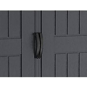 Duramax 35525 Yarmate Plus Outdoor Vinyl Storage Shed, Adobe/Gray