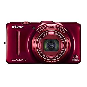 Nikon Coolpix S9300 16.0 MP Digital Camera - Red