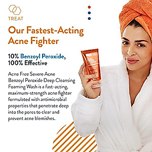 AcneFree Severe Acne 10% Benzoyl Peroxide Foaming Cleansing Wash, 5 Ounce