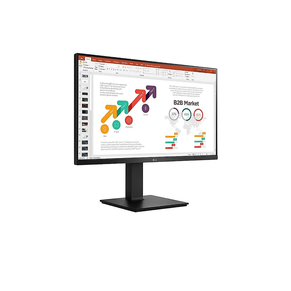 LG 68,6cm/27'' (1920x1080) 27BP450Y-B 16:9 5ms IPS HDMI VGA DisplayPort VESA Pivot Full HD Black