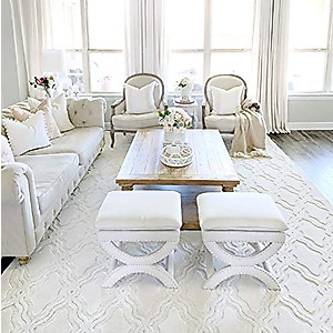 My Texas House by Orian Indoor/Outdoor Cotton Blossom Area Rug, 9' x 13', Natural