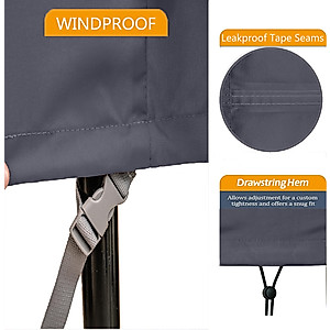 Garden Balsam Fade Resistant Waterproof Heavy Duty Patio Furniture Sofa Cover Dark Grey 52"W X 32"D X 33"H for Patio Furniture Loveseat Cover Outdoor Sofa Cover