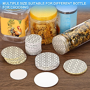 PATIKIL 38mm/1.5" Foam Lid Liner, 300Pack Adhesive PS Pressure Sensitive Seal Cap Liners Resistant Tamper for Plastic Glass Jar Bottle Cap Seals
