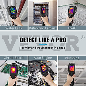 VEVOR Thermal Imaging Camera, 240x180 IR Resolution with 2MP Visual Camera, 20Hz Refresh Rate Infrared Camera with -4℉~1022℉ Temperature Range, 64G Built-in SD Card and Rechargeable Li-ion Battery