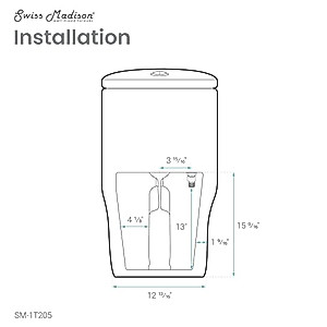 Swiss Madison Well Made Forever SM-1T205 Sublime One Piece Elongated Toilet Dual Flush 0.8/1.28 gpf, Glossy White