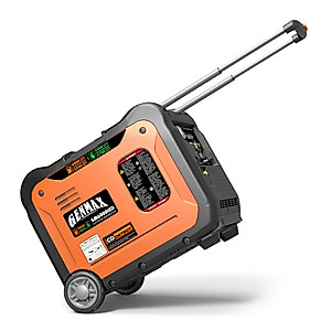 GENMAX Portable Generator, 6000W Super Quiet Dual Fuel Portable Engine with Remote/Electric Start, Ultra Lightweight for Backup Home Use & Camping Travel Outdoor .EPA Compliant(GM6000iED)