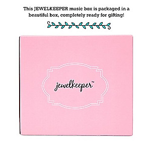 Jewelkeeper Personalize-Your-Own White Musical Ballerina Jewelry Box with 2 Pullout Drawers, You are My Sunshine Tune