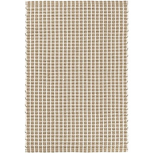 Dash and Albert Gridiron Indoor/Outdoor Area Rug - 8' x 10' Wheat Checkerboard Handwoven Accent Rug - Durable, Fade Resistant, High Traffic Friendly