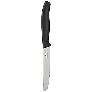 Victorinox Swiss Army Cutlery Swiss Classic Serrated Steak Knife Set, Round-tip, 4.5-Inch, 4-Piece