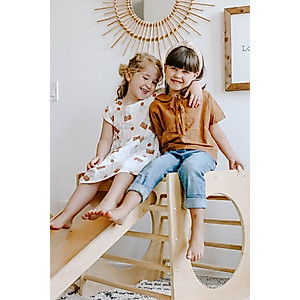 Montessori Climbing Cube with Optional Rock Wall Climbing Ramp (with 1 Ramp)