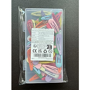 60Pcs Snap Hair Clips for Girls, Gingbiss 2 inch Silicone Coating Colorful Metal Hair Barrettes with Storage Case for Women Girls Kids, No Slip Hair Accessories for Hair, 10 Assorted Colors