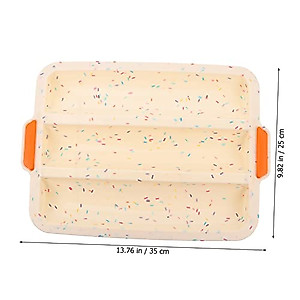 SOLUSTRE 3pcs Bread Mold Silicone Baking Mold Panetones Italianos French Bread Loaf Baking Bakery Tray Perforated Pan Kitchen Baking Gadgets Baking Bread Mold Silicone Bread Baking Mold