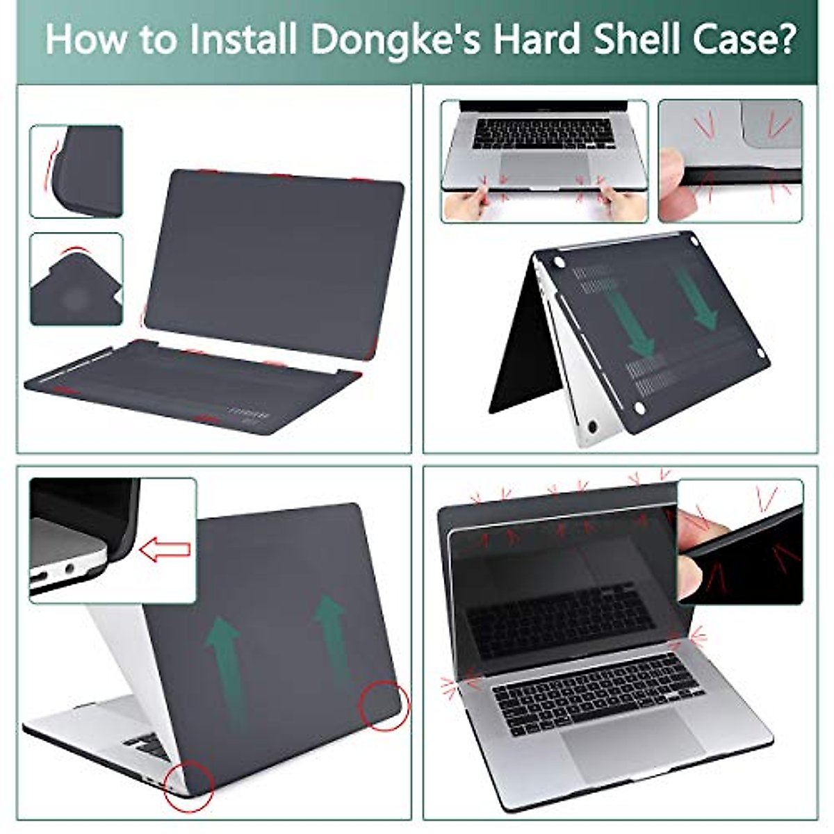 DONGKE for MacBook Pro 13 inch Case 2022 2021 2020 Release Model: A2338 M2/M1 A2251 A2289, Plastic Hard Shell Case & Keyboard Cover Only Compatible with MacBook Pro 13 Touch Bar, Matte Black