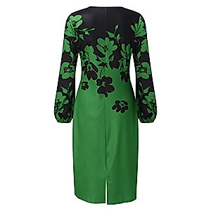 Plus Size Tube Maxi Dresses for Women Dress Business Graphic Bell Work Midi Party Dress Dress for Women Below Knees Green