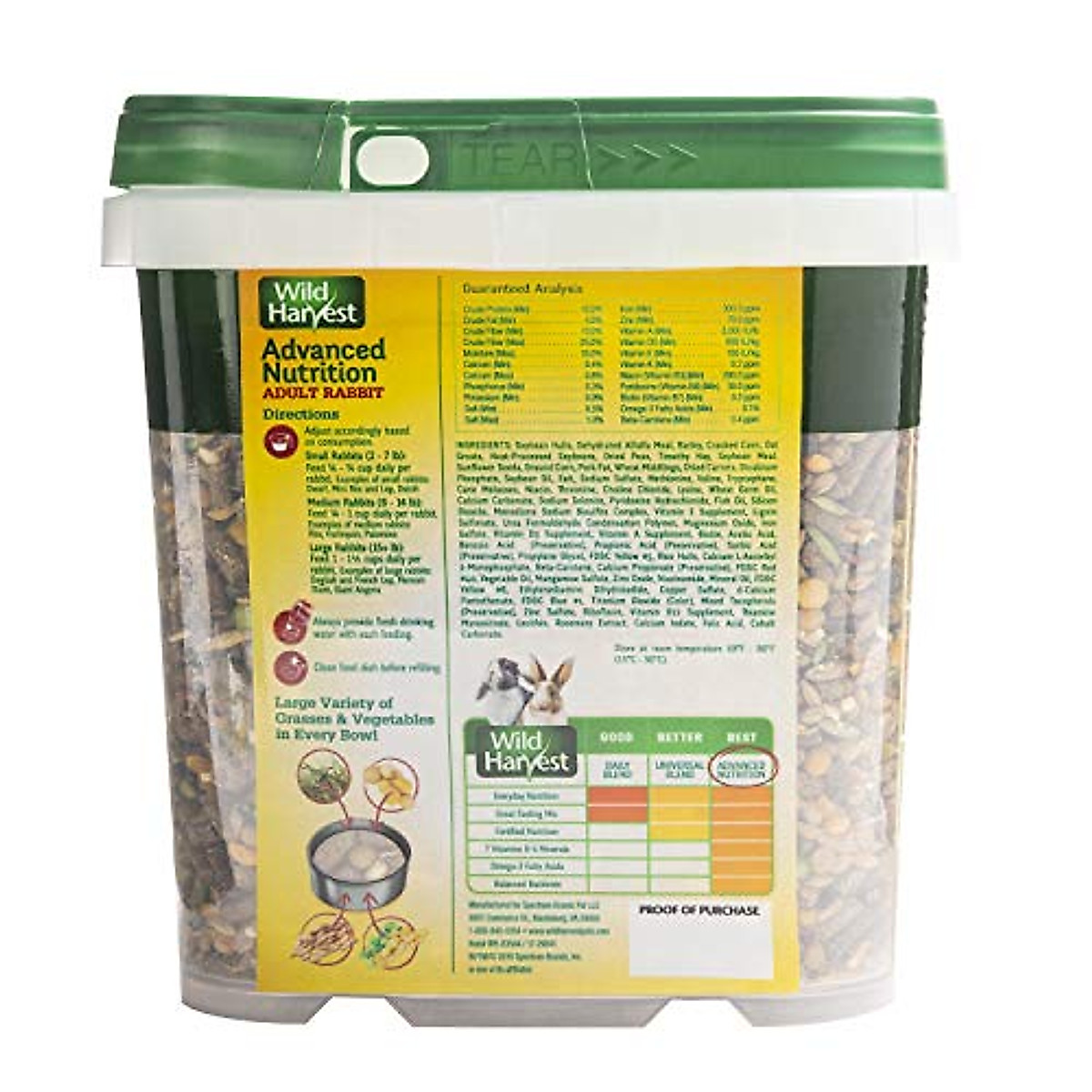 Wild Harvest Wh-83544 Wild Harvest Advanced Nutrition Diet For Rabbits, 4.5-Pound
