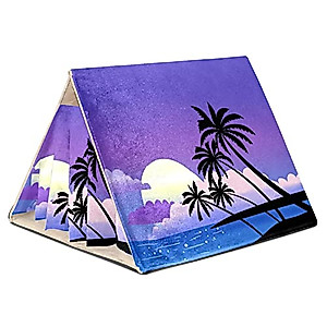 Y-DSIWX Guinea Pig Hideout House Bed, Beach Night Coconut Tree Rabbit Cave, Squirrel Chinchilla Hamster Hedgehog Nest Cage