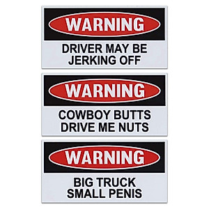 Funny Warning Magnets, Practical Joke Combo Kit, 3 Magnets, for Jokes, Gags, Pranks