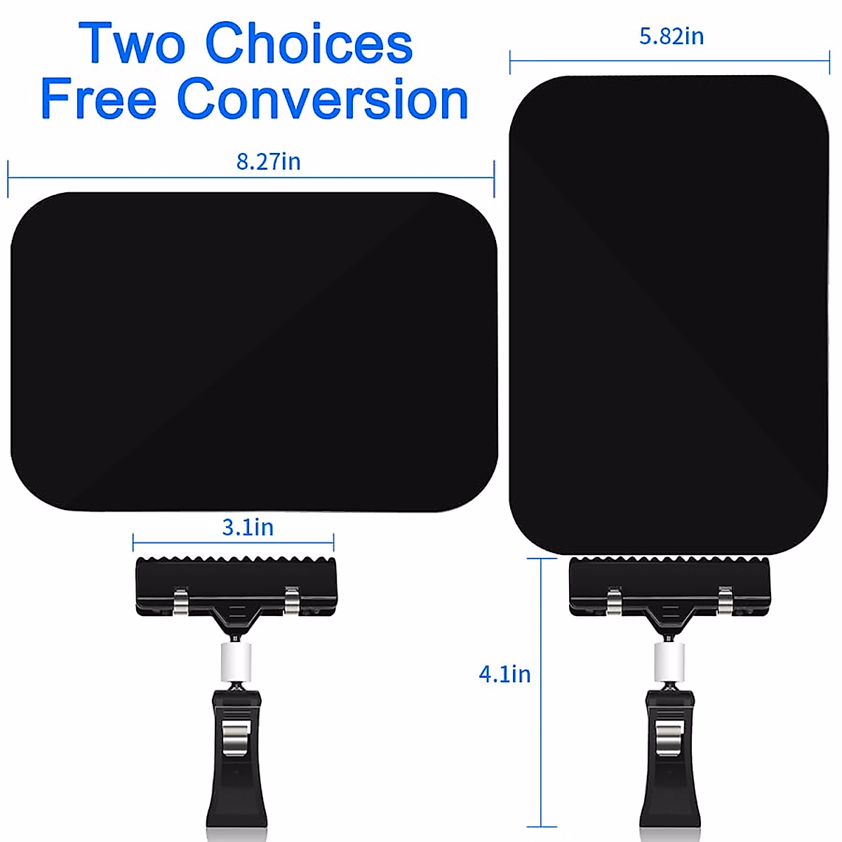 Mlici Clip on Sign Holder Chalkboard Clips, 4 Pack 8.2 x 5.8 Inch Sign Holder Clip for Retail Store Signs Displays, Black Plastic Sale Signs for Food Label Display Rotating Signs Table Clip